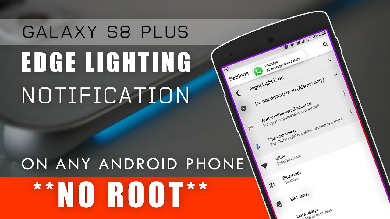 How to get Galaxy S8 Plus Edge Lighting Notification On any Android Phone(No Root) - YouTube