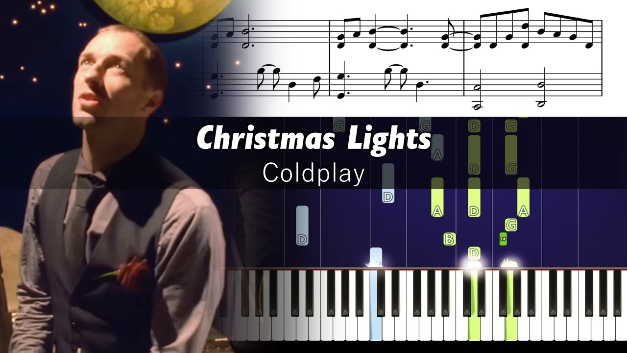 Coldplay - Christmas Lights - Accurate Piano Tutorial with Sheet Music ...