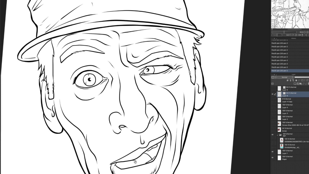 Ernest Coloring Book Mask - Time Lapse drawing - YouTube