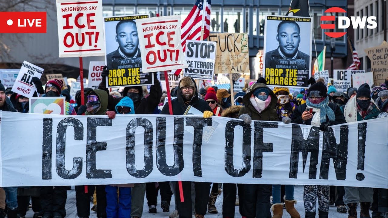 LIVE: Minneapolis National Day of Action Protest — Anti‑ICE March ...
