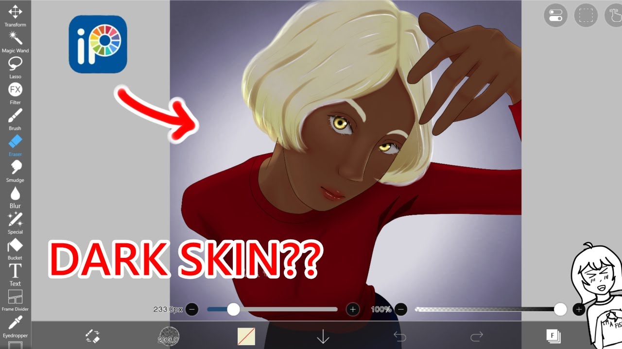 How to Draw Dark Skin in Ibispaint - YouTube