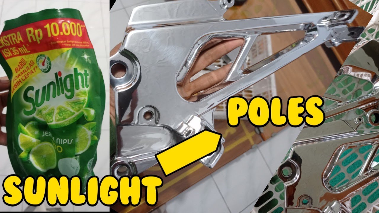 cara poles mesin mudah dengan cairan sunligt dan watu ijo - YouTube