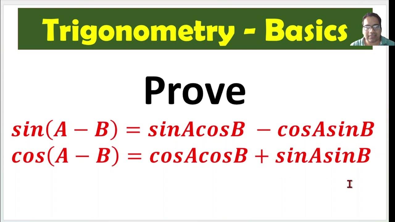 🌸Fundamentals of Trigonometry, Derivation of most important results, sin(A-B), cos(A-B), maths ...