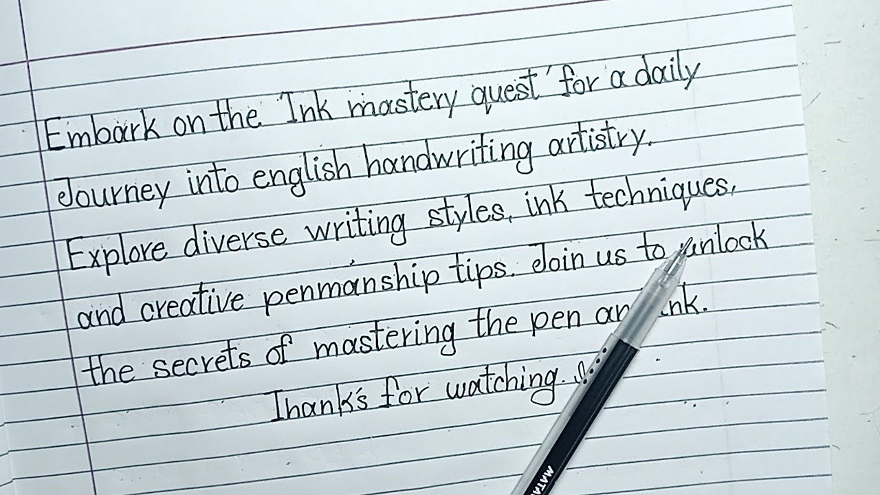 Improve Your English Handwriting in 30 Day's | Day - 11 | Neat and ...