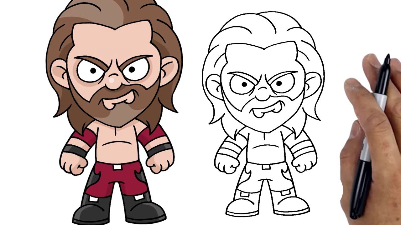 How To Draw The Edge || WWE #HowToDrawTheEdgeWWE #WWE - YouTube