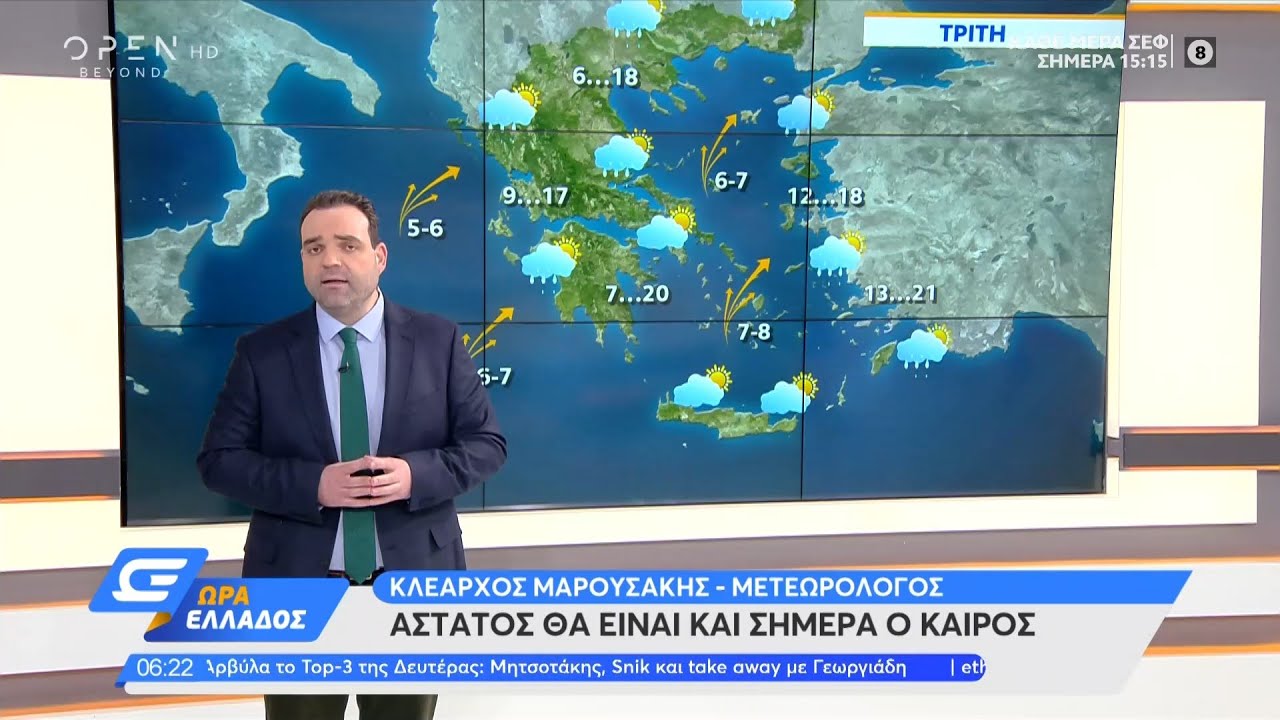 Καιρός 9/2/2021: Άστατος θα είναι και σήμερα ο καιρός | Ώρα Ελλάδος ...