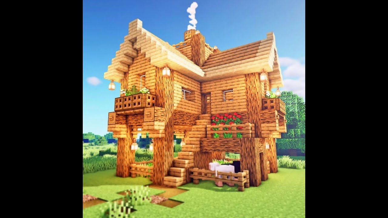 How to build a simple but classy log cabin in Minecraft - YouTube