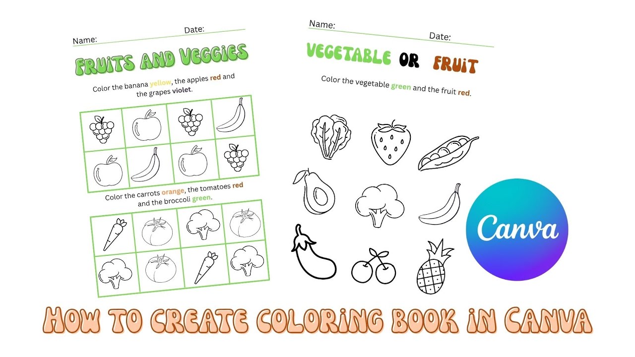 How to create coloring book in Canva - YouTube