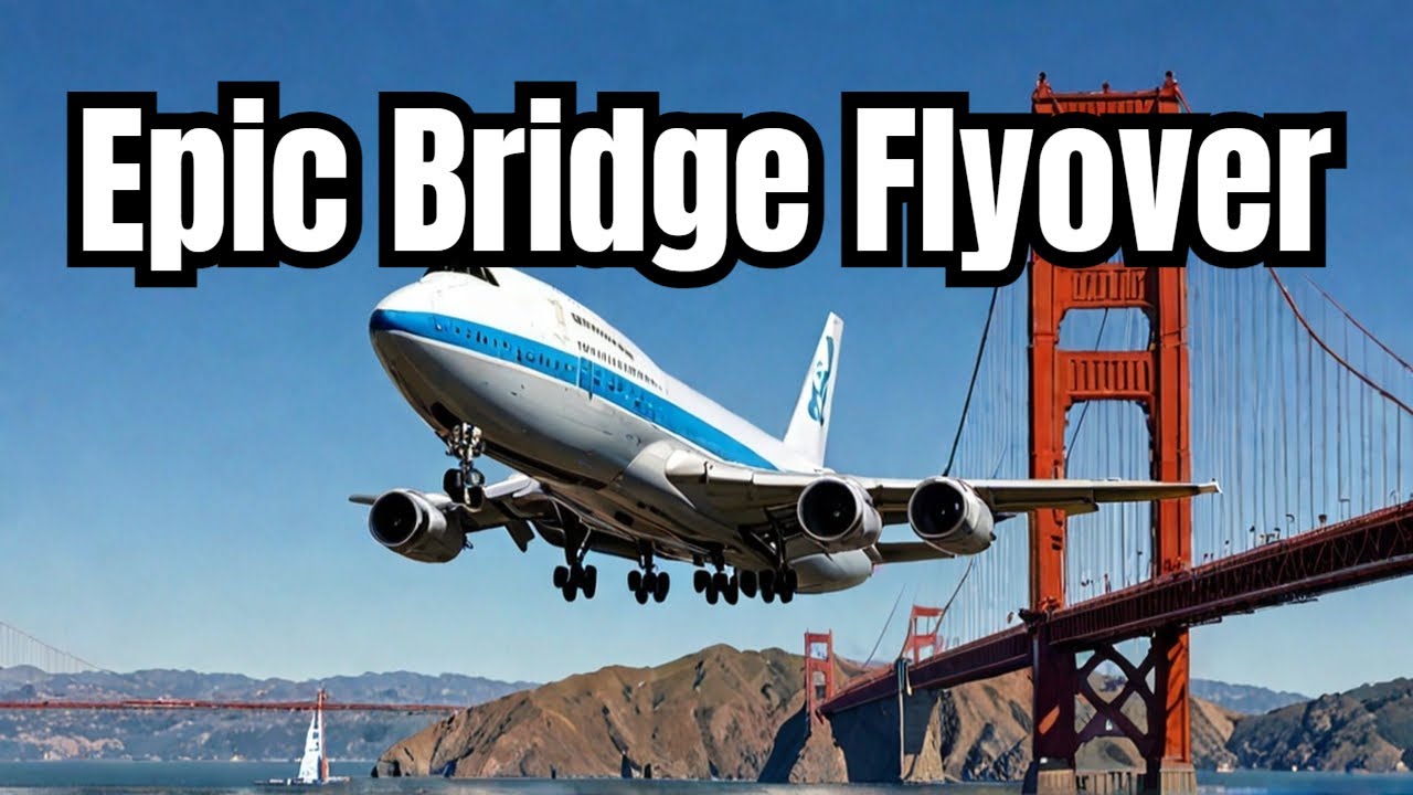 Emergency Landing??? Boeing 747 Very Low With BRIDGE GOLDEN GATE San ...