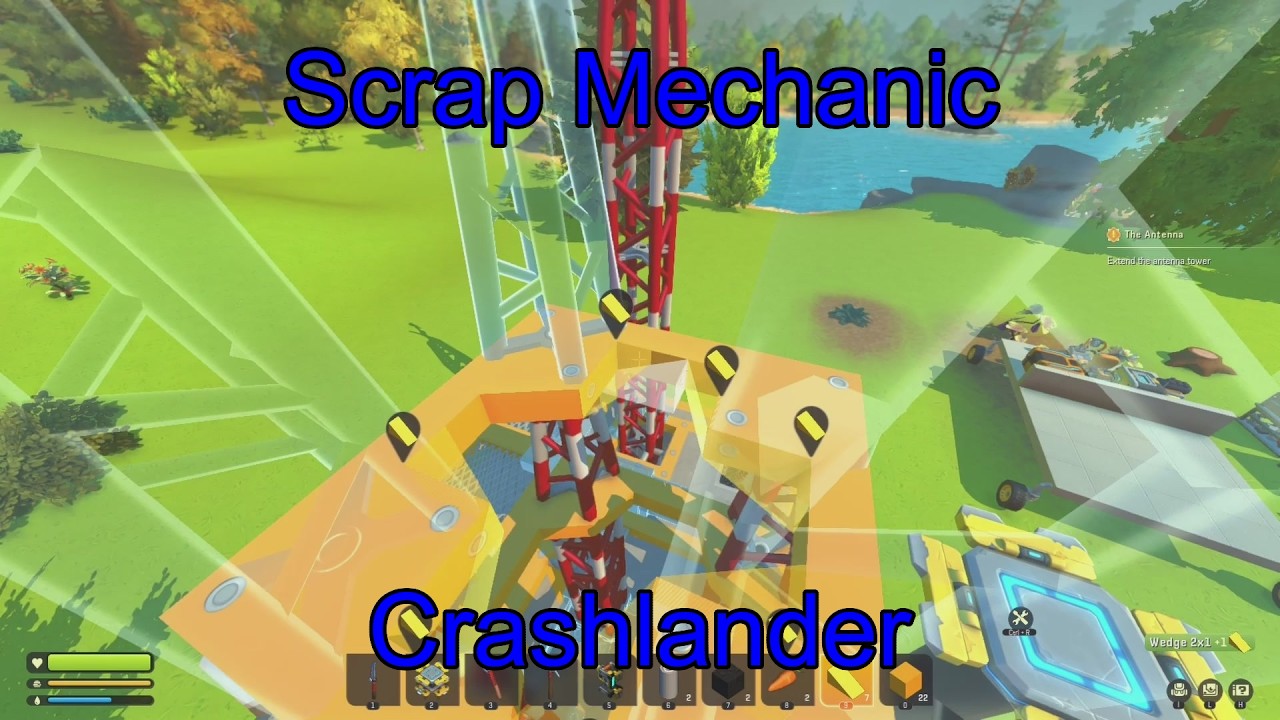 The Antenna Part 9: Scrap Mechanic Crashlander Adventure | Survival ...