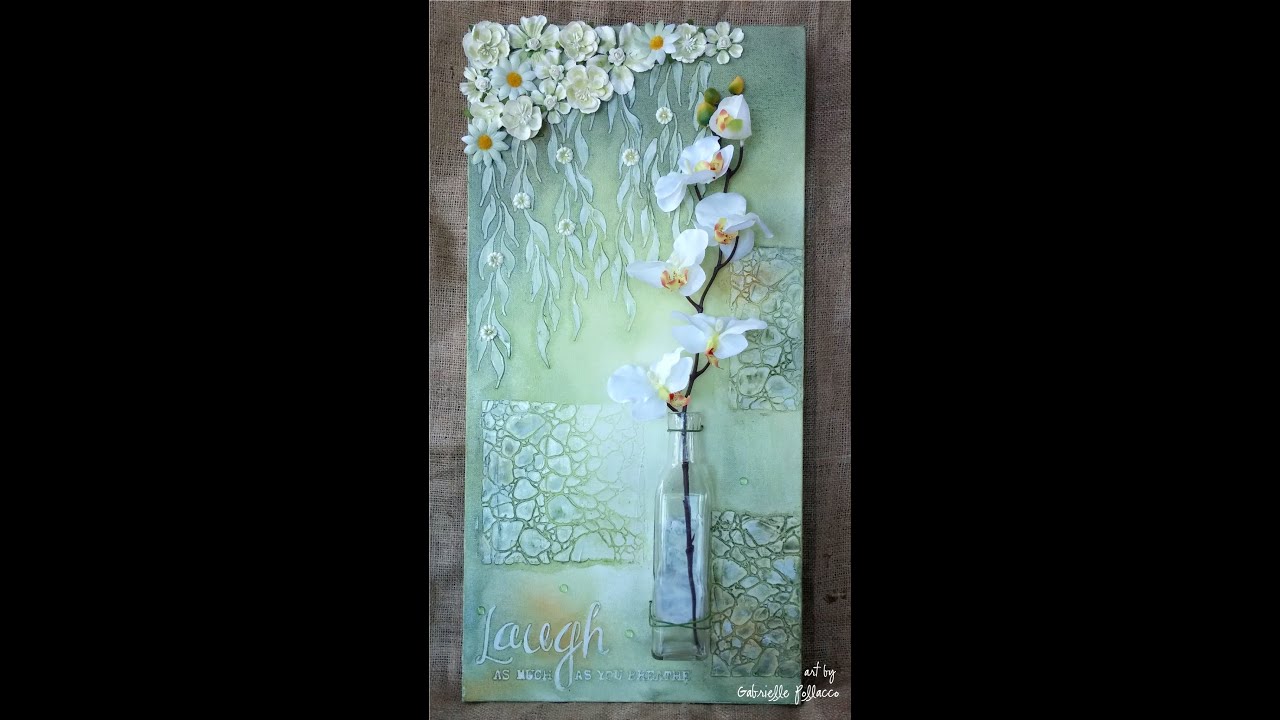 Mixed Media Home Decore Canvas Tutorial - YouTube