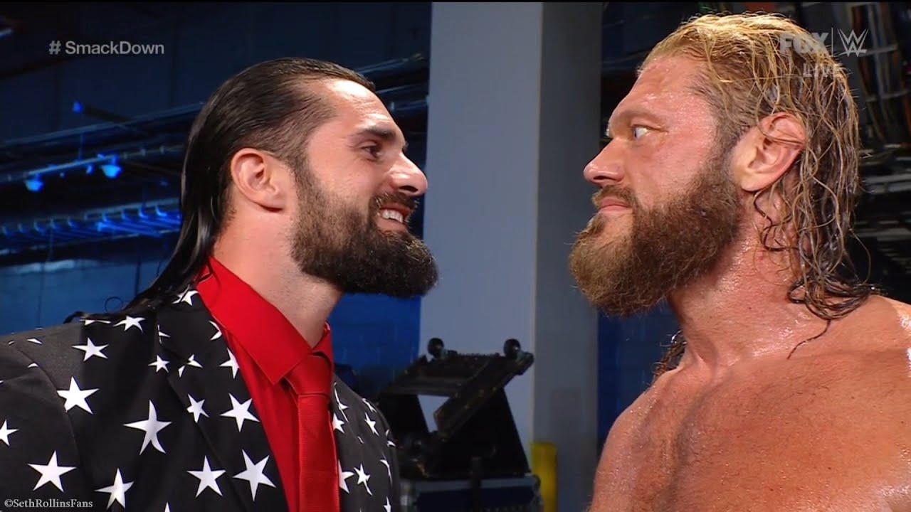 Seth Rollins & Edge - Backstage Confrontation on SmackDown, July 16 ...