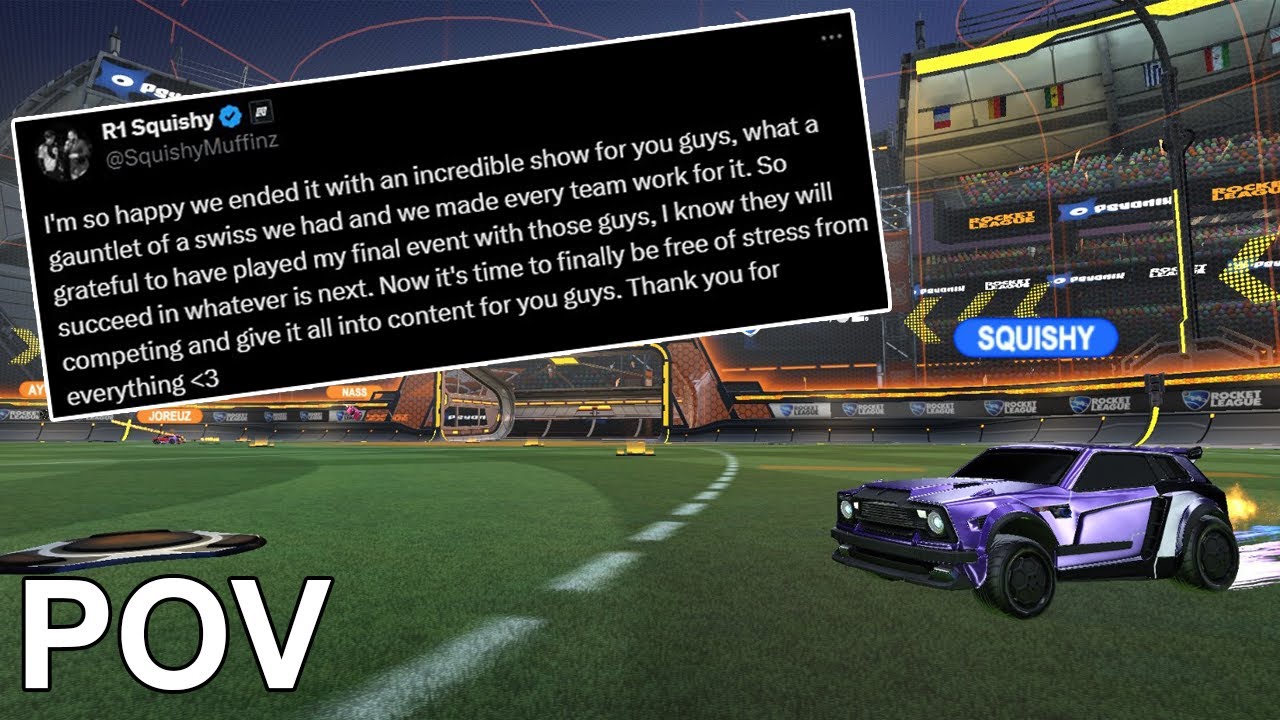 Squishy's Last PRO Rocket League Game - YouTube