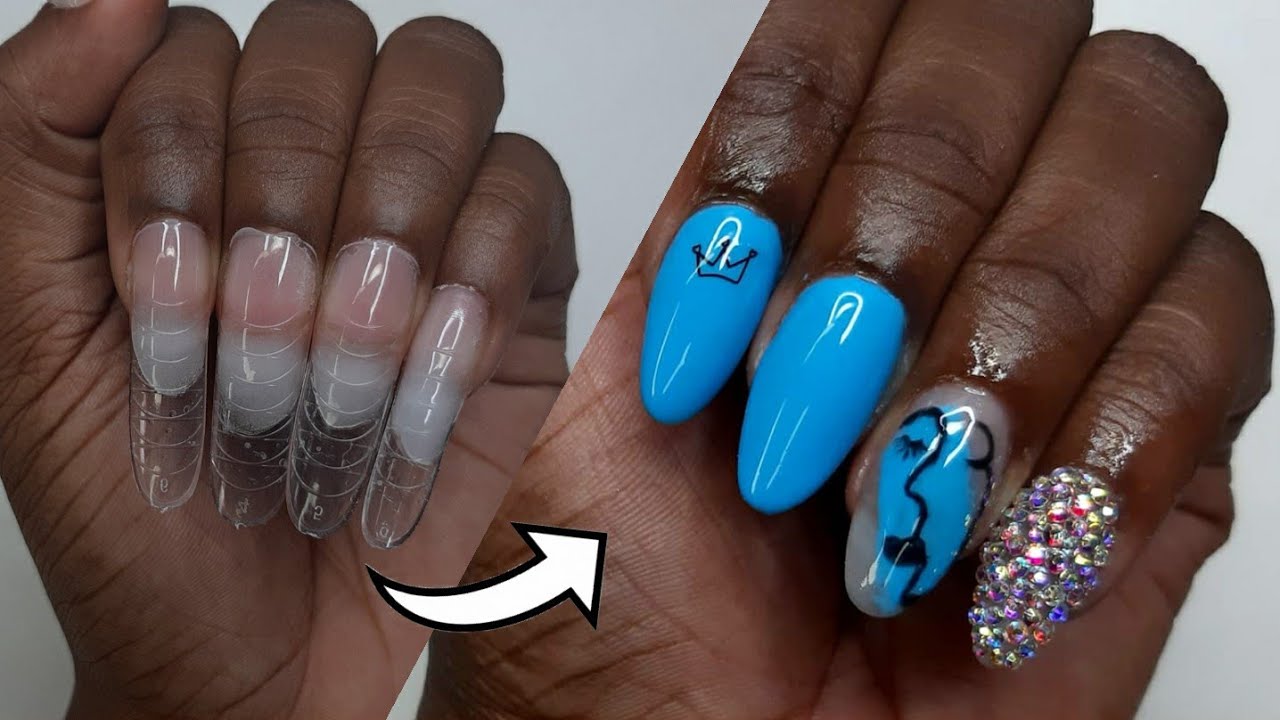 DIY ACRYLIC NAILS | NAIL TUTORIAL | DUAL FORM NAILS - YouTube