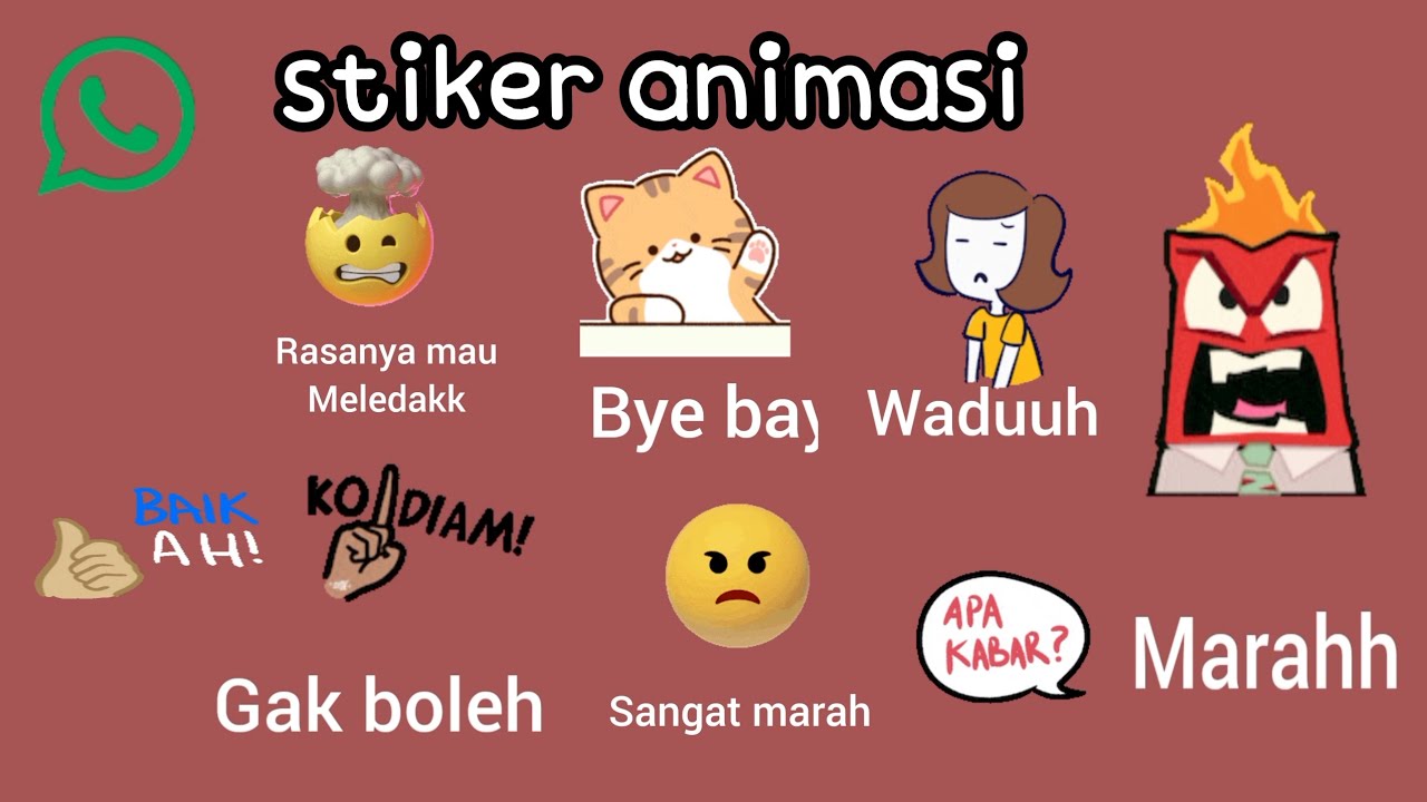 Stiker Animasi wa terbaru, stiker lucu 2024 - YouTube