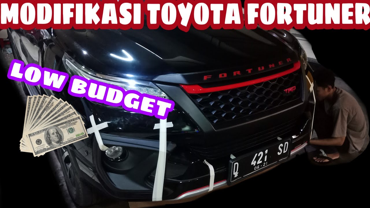 MODIFIKASI ALL NEW FORTUNER, TAMPILAN TRD kombinasi merah - YouTube