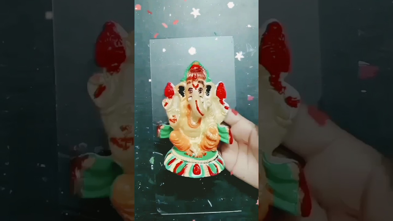 Ganesh ji ki purani Murti per painting 🖌️ ll Ganpati Bappa morya 🙏 #art ...