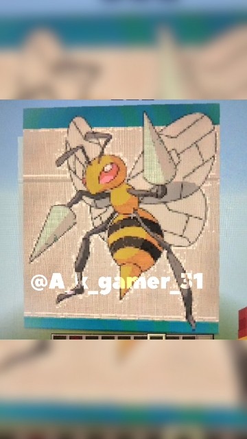Beedríll Pokemon pixel art in Minecraft #viralshort #shorts #minecraft ...