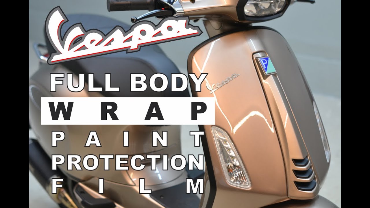 VESPA FULL BODY WRAP PAINT PROTECTION FIL. - YouTube