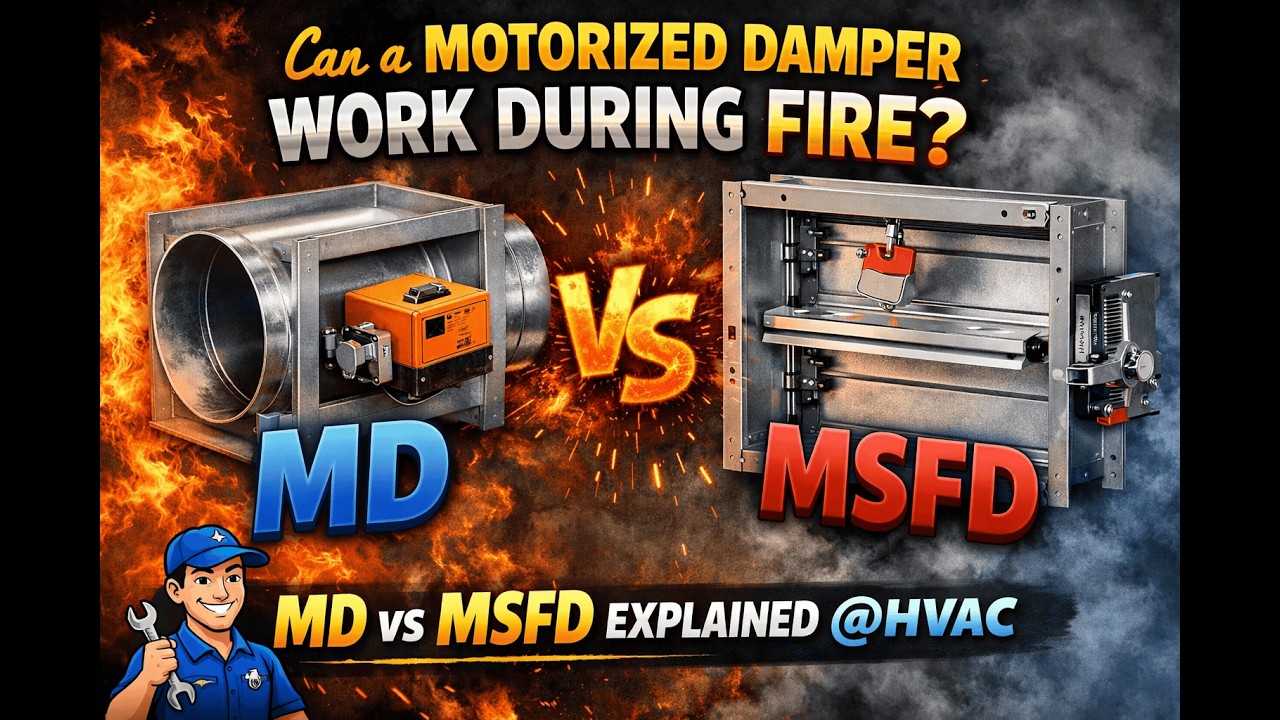Can a Motorized Damper Work During Fire? MD vs MSFD Explained @HVAC ...