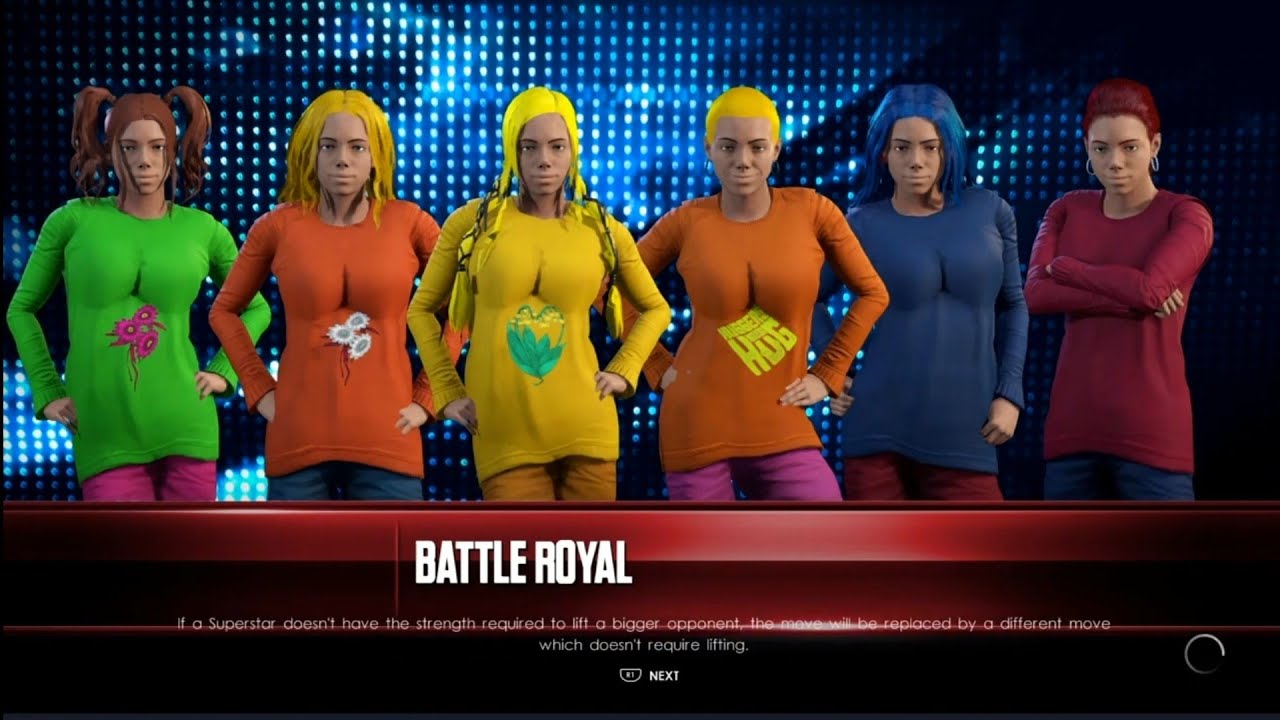 WWE 2K22 CAWS 6-Woman Battle Royal Match 27 - YouTube