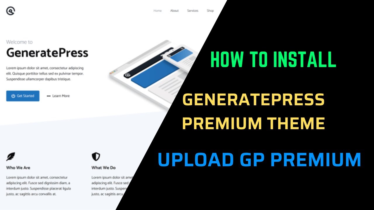 How to install GeneratePress theme & Upload GP Premium in 2021 - YouTube