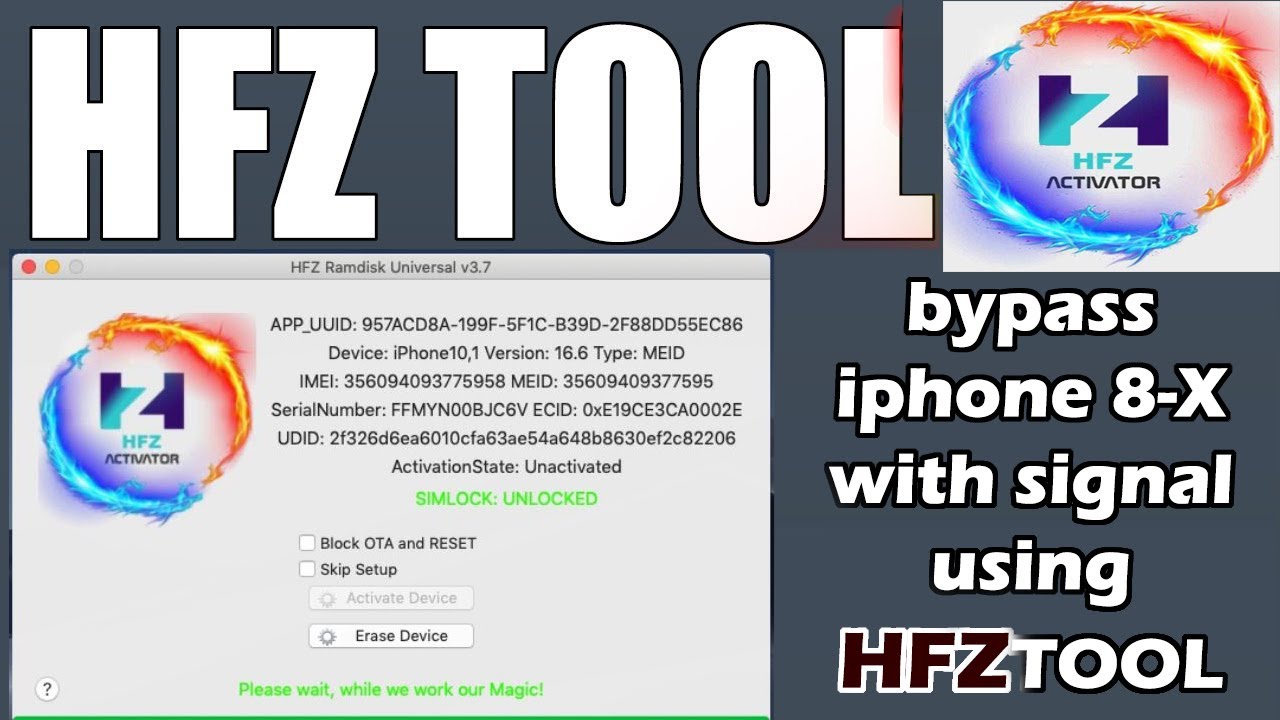 HFZ RAMDISK V3.7 Bypass with signal ios 6.6 iphone 8-X - YouTube
