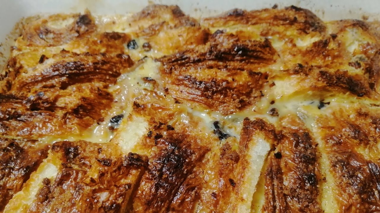 Sweet milky Croissant pudding | how to use croissants in a dessert ...