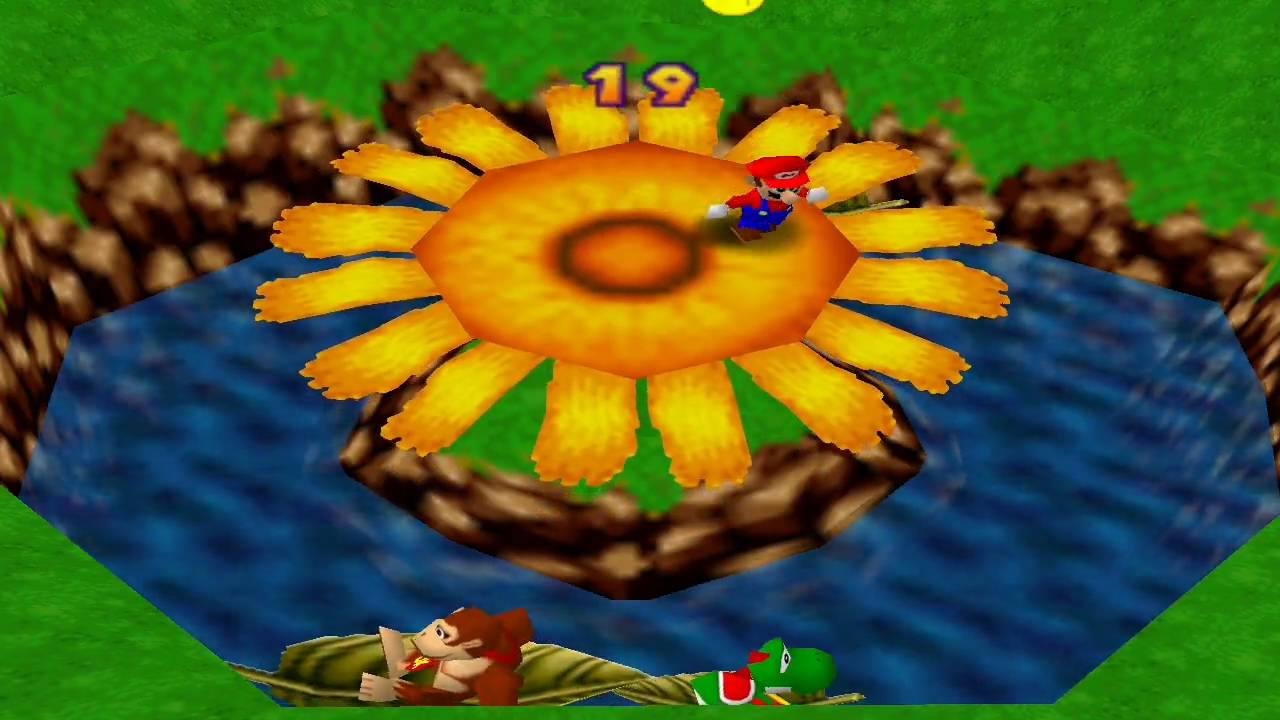 Mario Party 1 Mini Games - Coin Shower Flower - YouTube