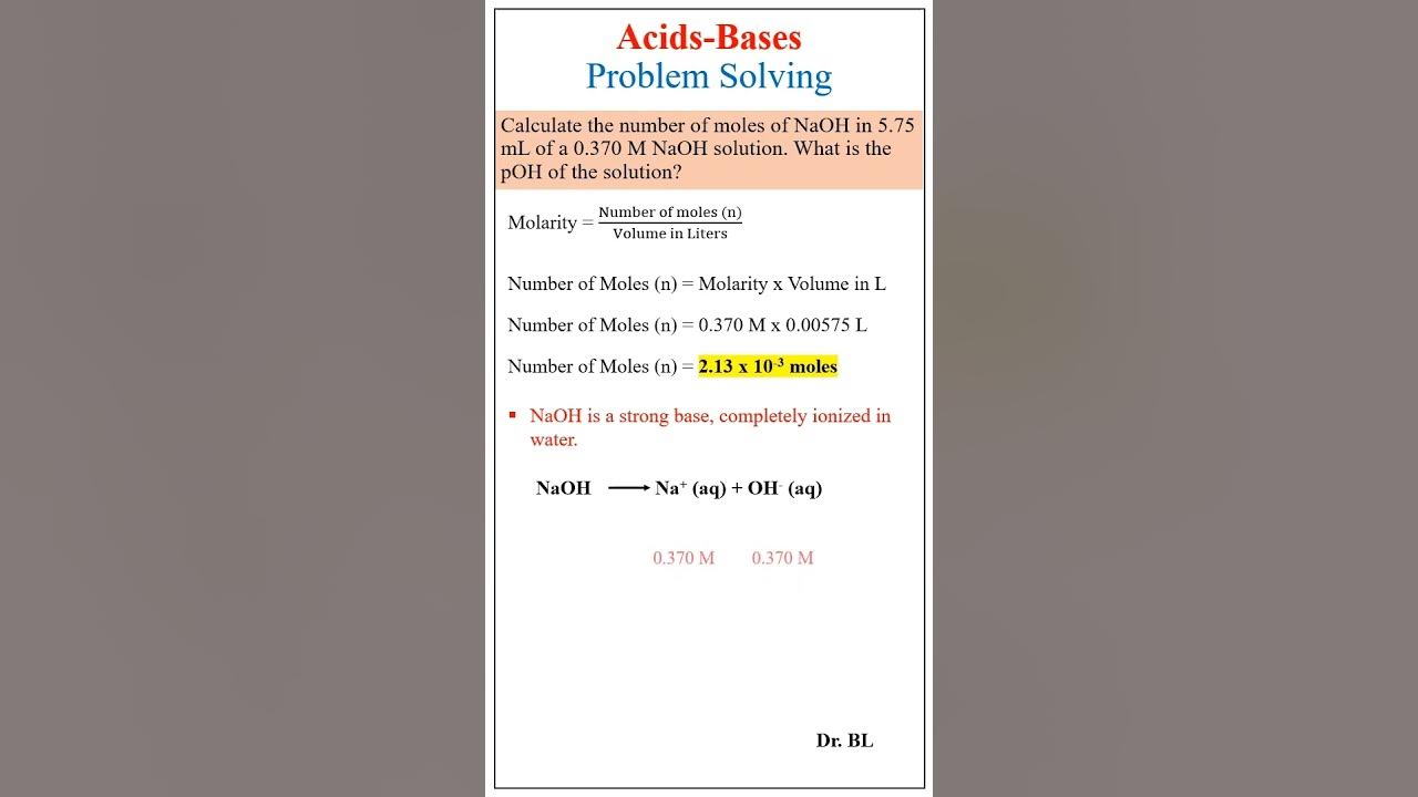 Acid-Base Problem Solving - YouTube