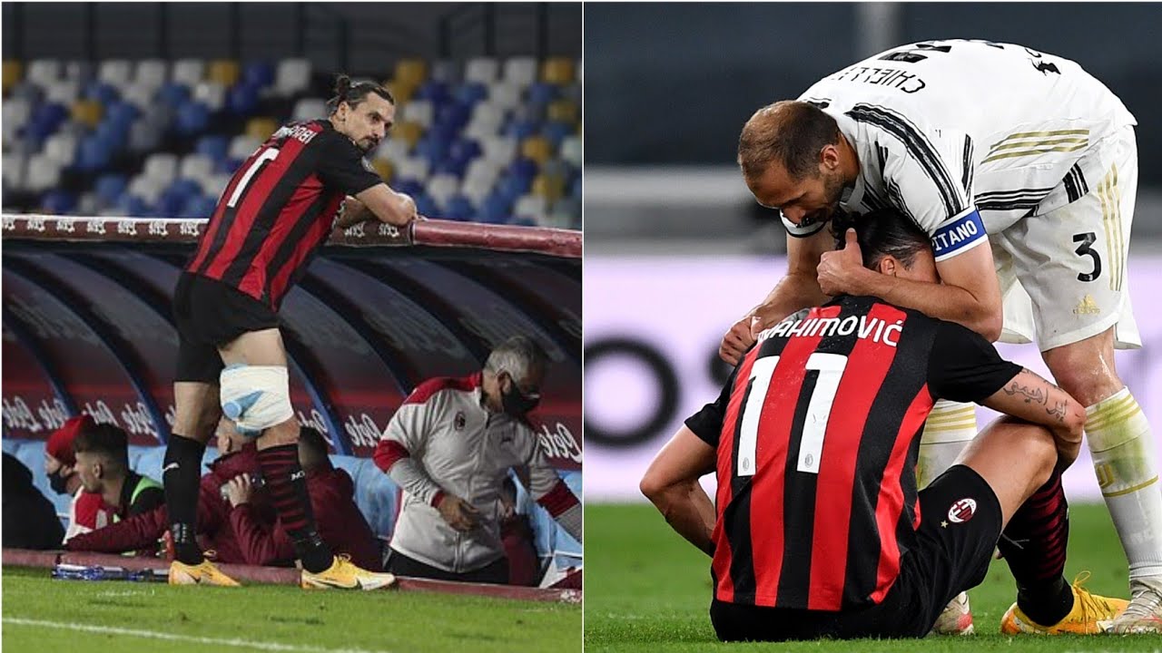 Ibrahimovic Knee Injury vs Juventus 😰 - YouTube