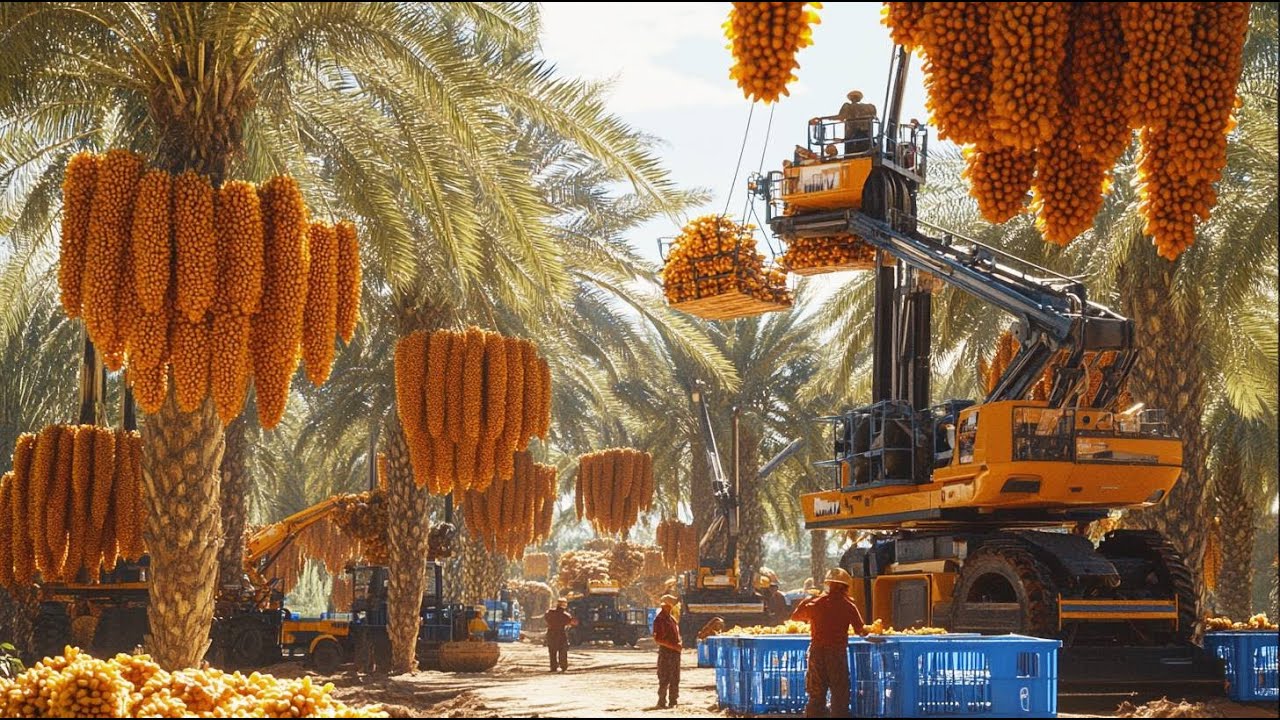 How Millions Tons of Dates Are Harvested & Processed – Inside Massive ...