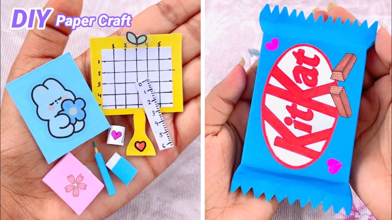 DIY Miniature Crafts Idea / DIY Cute Gift Ideas / paper craft / school ...