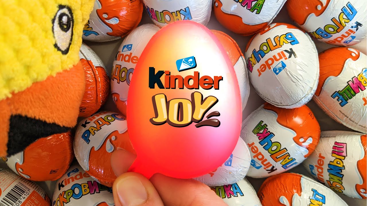 Epic! Red-100 Colored Glitter Kinder Joy Satisfying Toys Opening A Lot ...