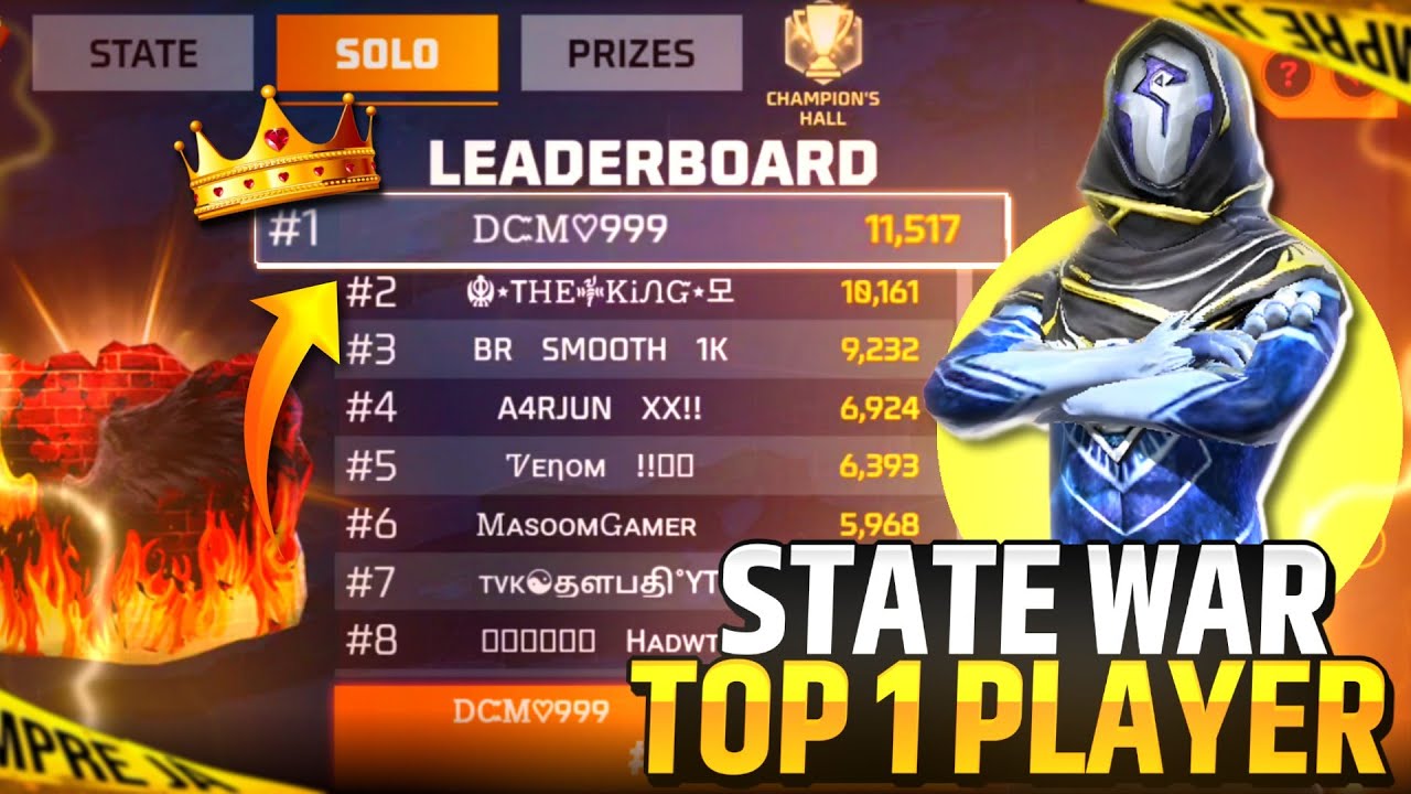 State War Top 1 Player 🔥 | Solo Rank Push Tips And Tricks - YouTube