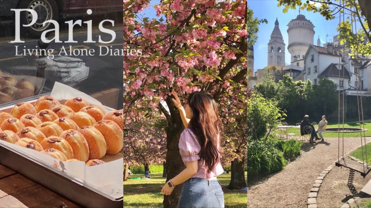 Eng파리 일상 브이로그 유학생 브이로그 프랑스 브이로그 파리 산책 몽마르뜨 미술관 파리 벚꽃 명소 헬린이 브이로그 해바라기씨유 동난 썰 책 추천 다른 삶