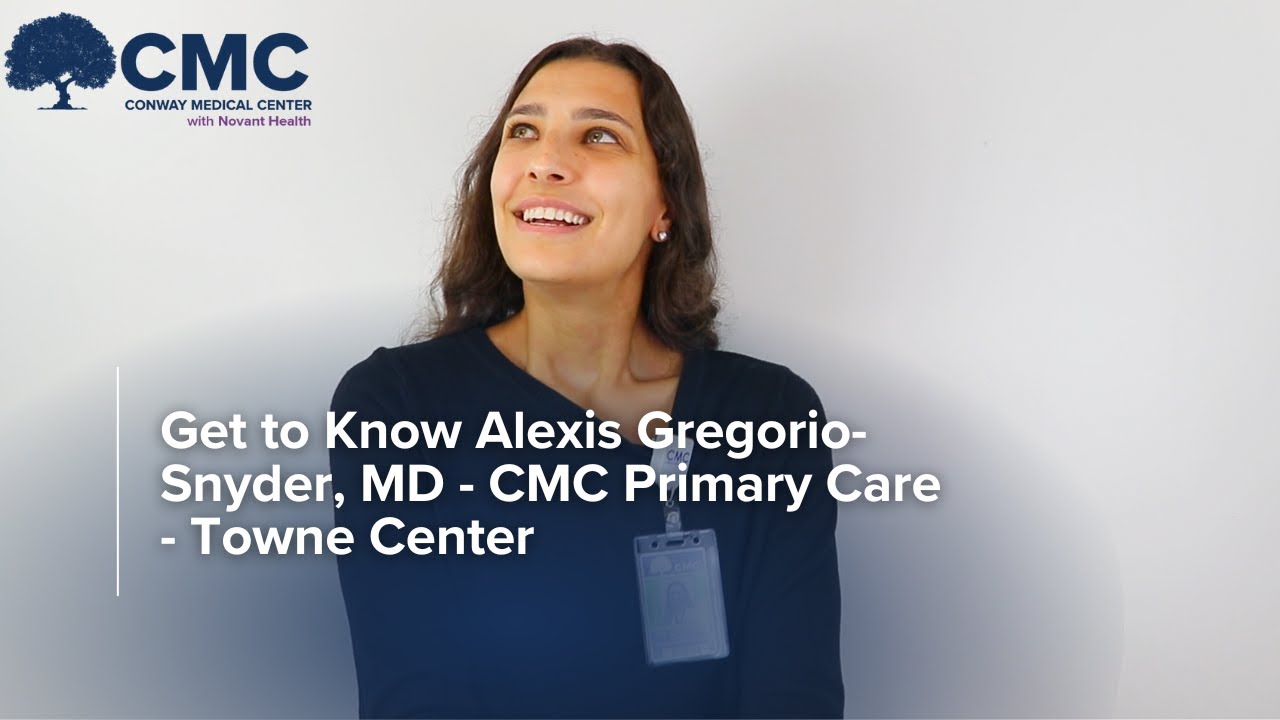 Get to Know Alexis Gregorio-Snyder, MD with CMC Primary Care - Towne ...