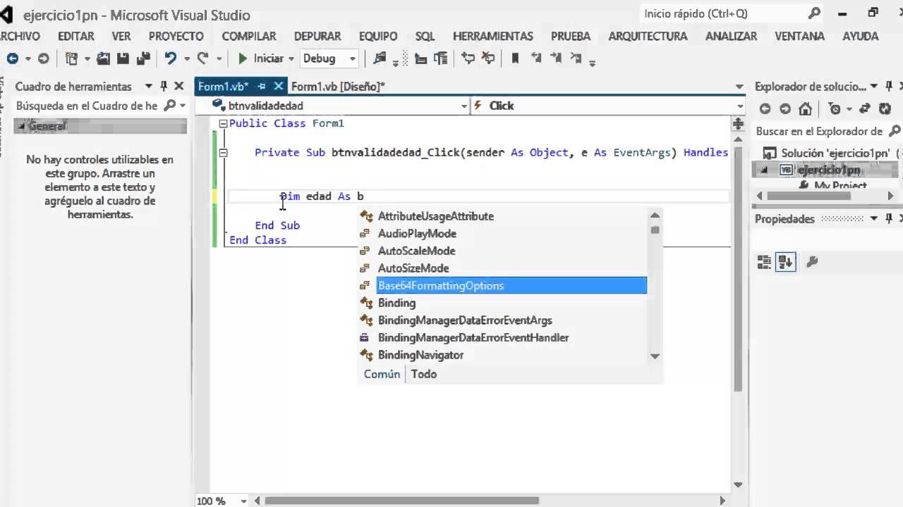 Visual Basic .NET PARTE 19: EJERCICIO 3 - YouTube