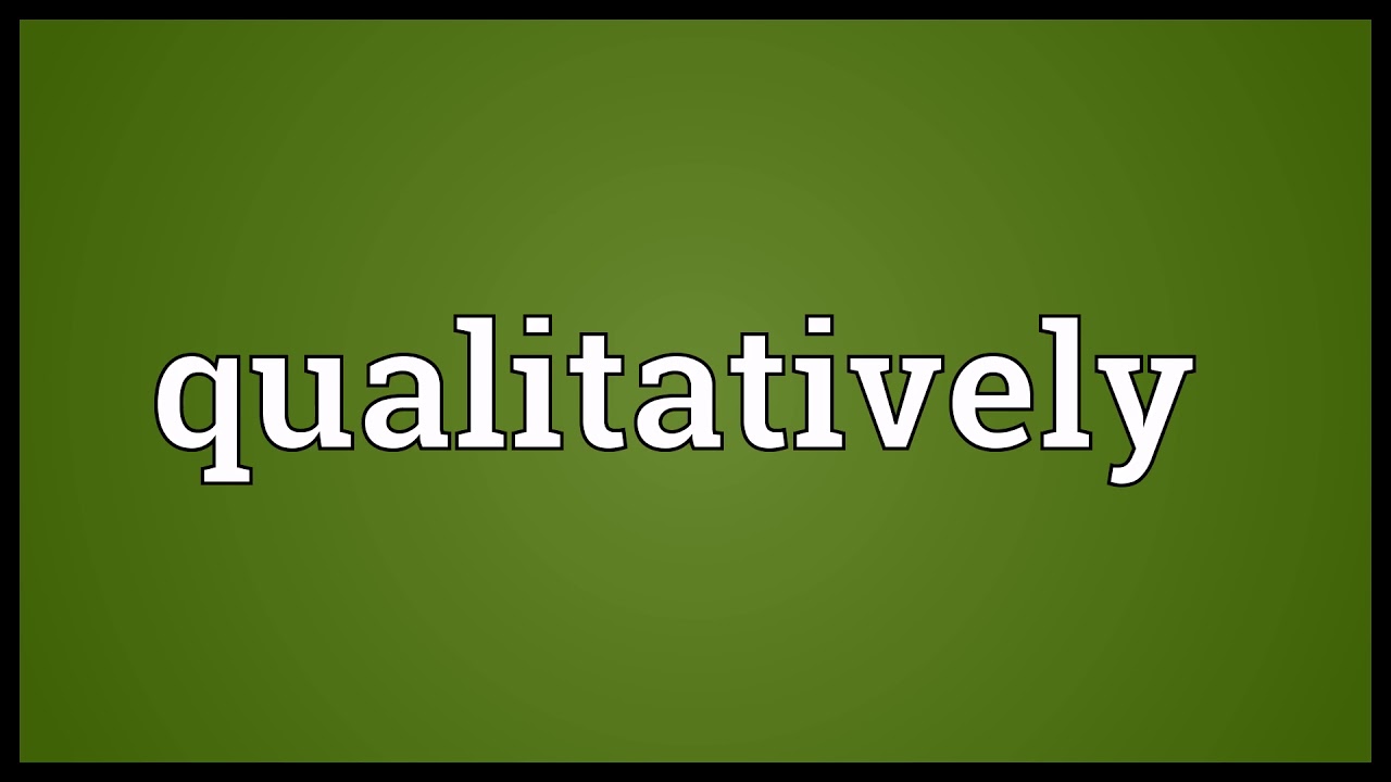 Qualitatively Meaning | Wordogram - YouTube
