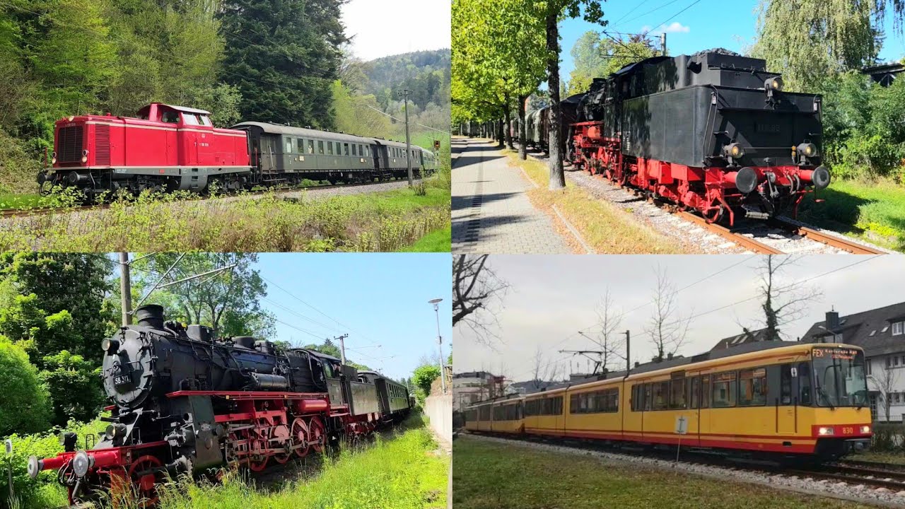 Albtalbahn: Mit Dampflok, Diesellok und Straßenbahn von Ettlingen nach ...