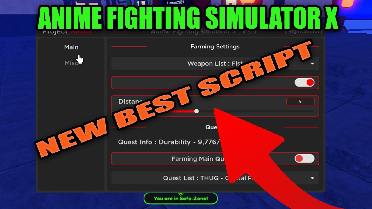 ANIME FIGHTING SIMULATOR X HACK🔥AUTOFARM MOB QUEST SKILL🔥 Anime ...