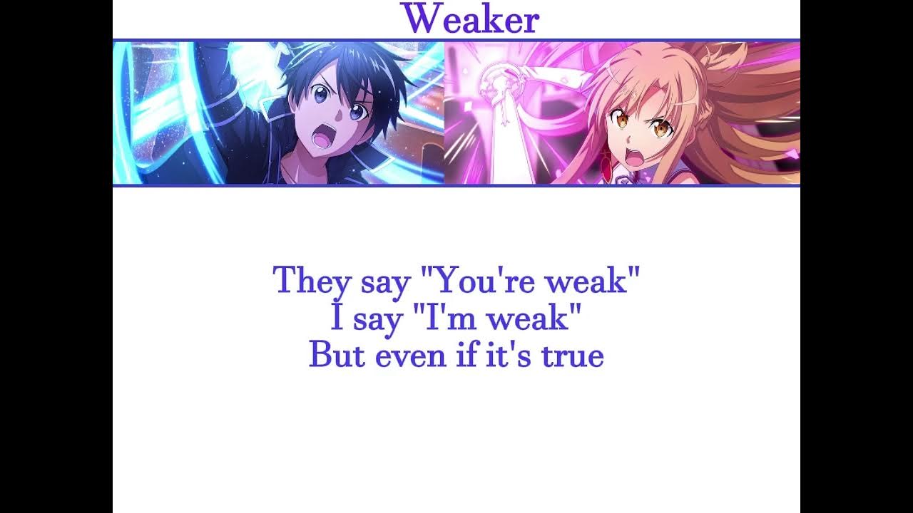 Weaker by ReoNa - English Lyrics - YouTube