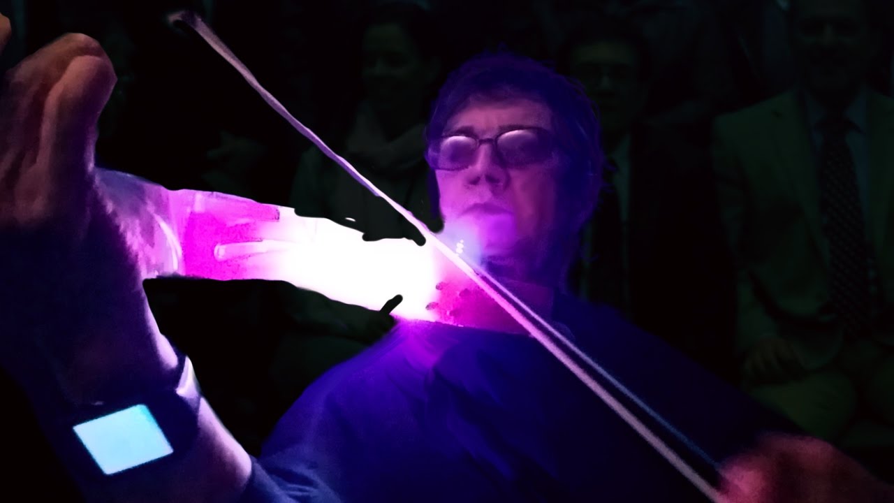 Flashing Acrylic Violin:4k - YouTube