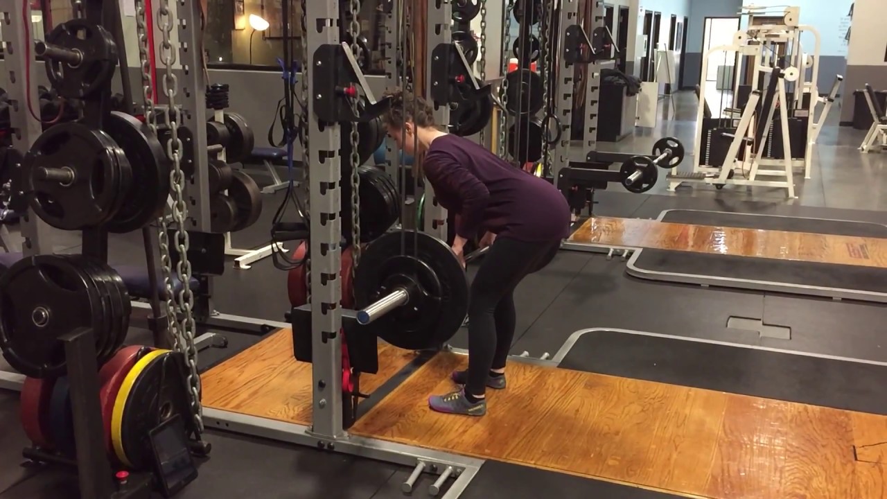 Bent Over Barbell Row With Band Assistance (Reverse Band Method) - YouTube