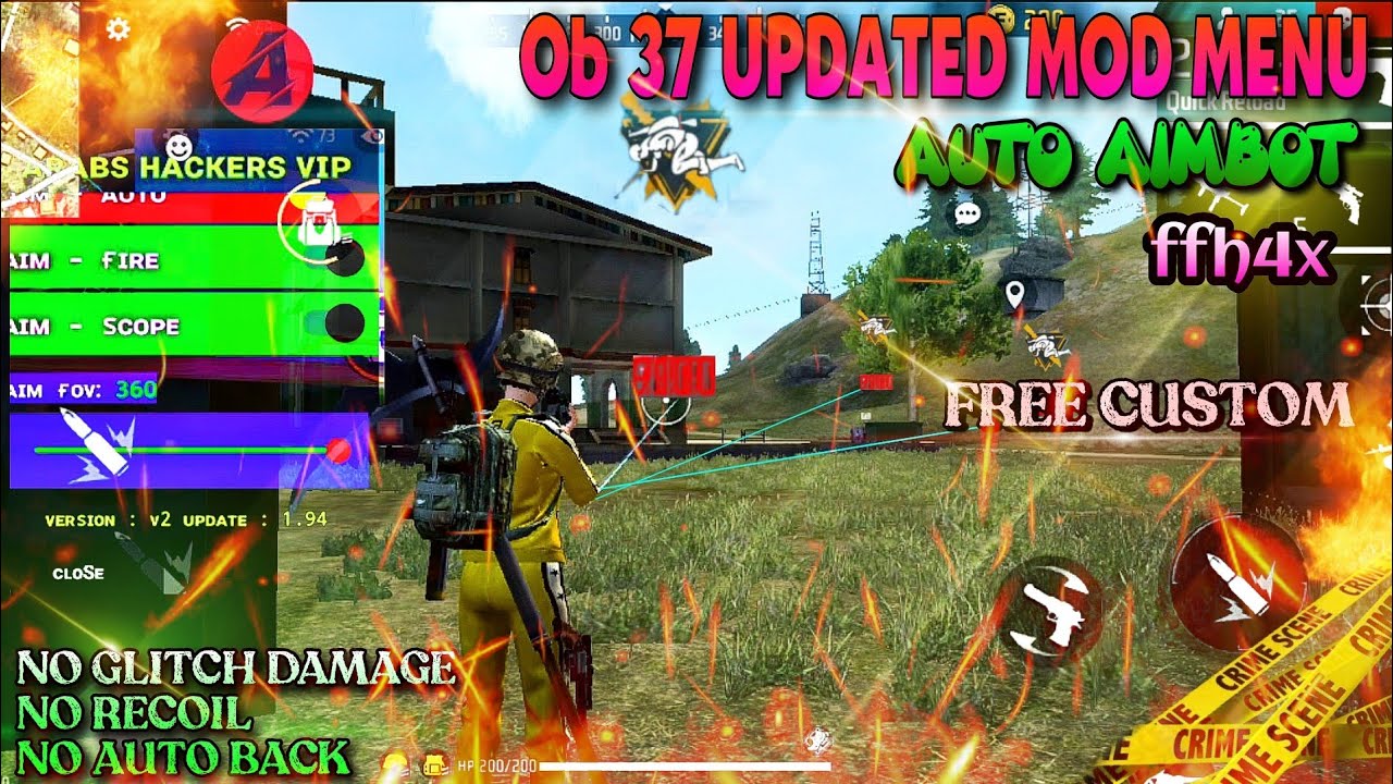 NEW MOD MENU FREE FIRE OB37 HEADSHOT HACK ffh4x 💯 FF AIMBOT+MOD+PANEL ...