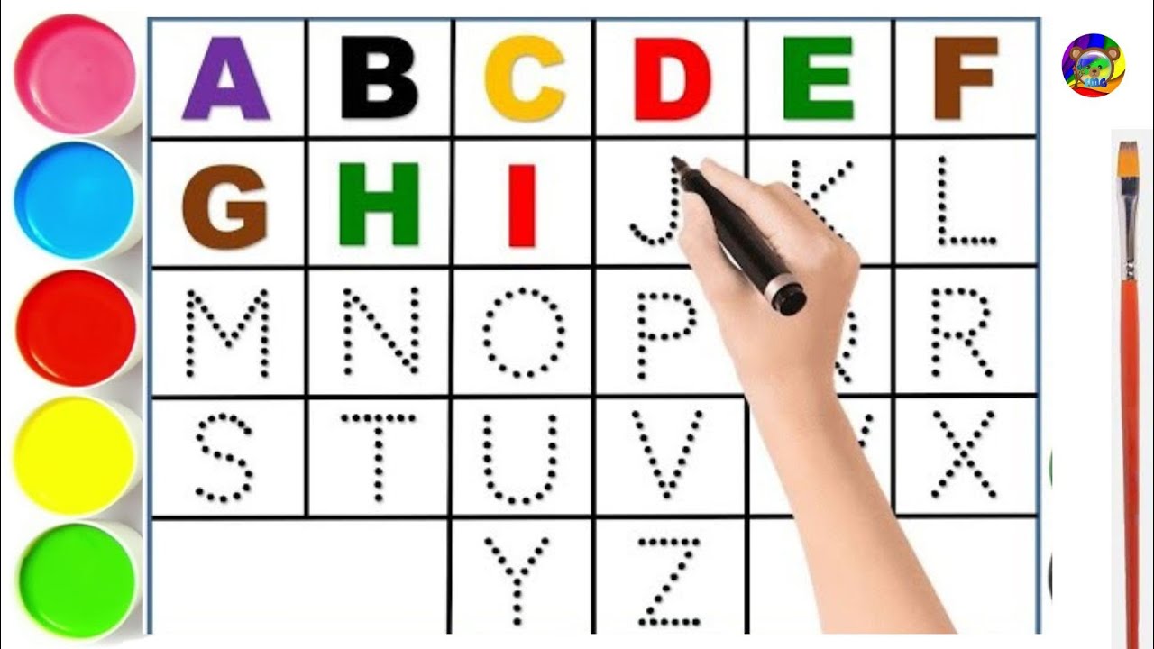 Learning alphabet ABCD And Number 123,abc | phonics song abcd | abcd ...