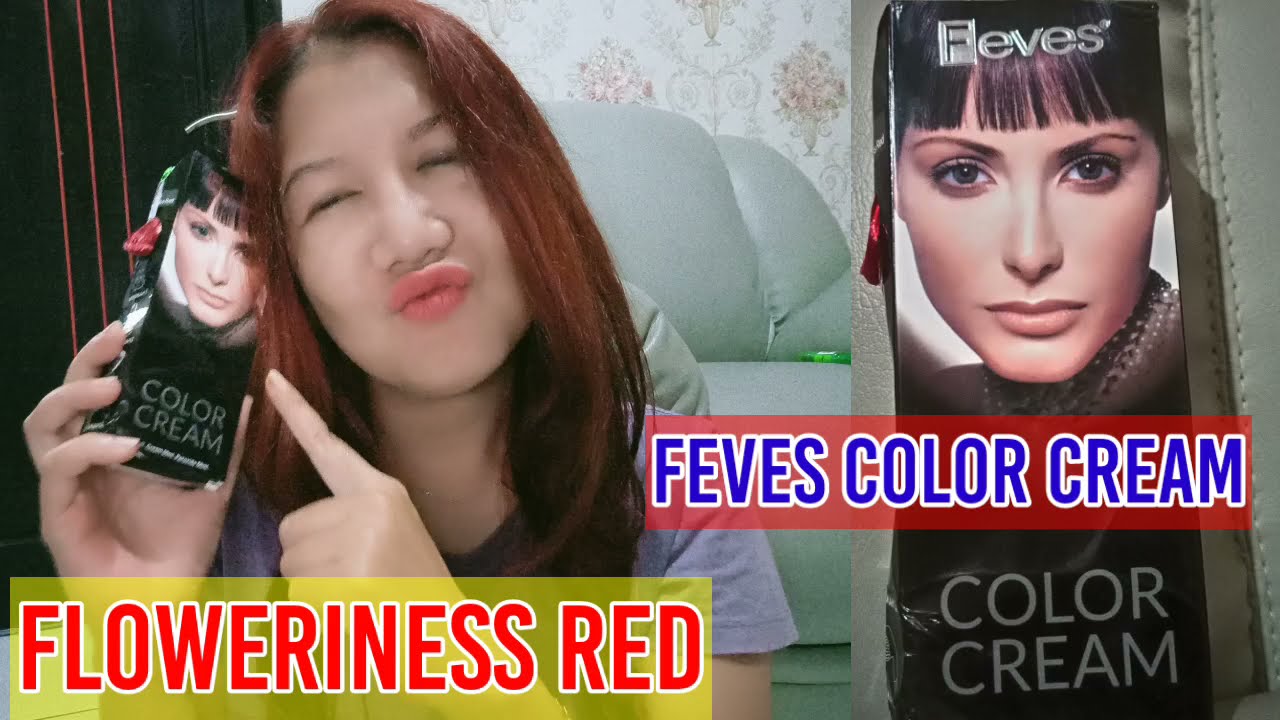 TUTORIAL CAT RAMBUT ALA RUMAHAN PAKE FEVES COLOR CREAM FLOWERINESS RED ...