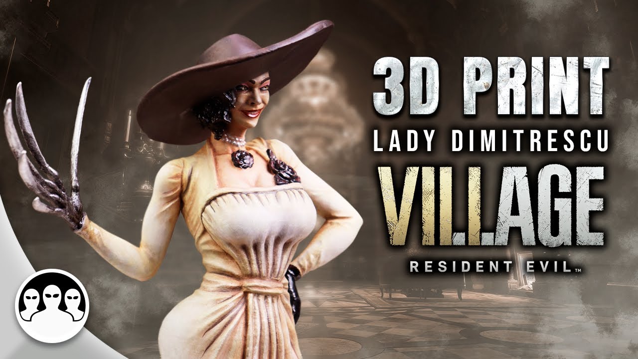 Lady Dimitrescu: 3D Printing Time-Lapse & Painting - YouTube