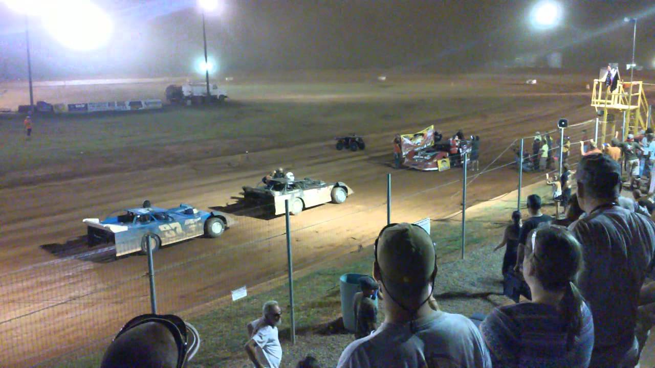 schaeffers ultimate series rambo victory speech at modoc speedway july ...