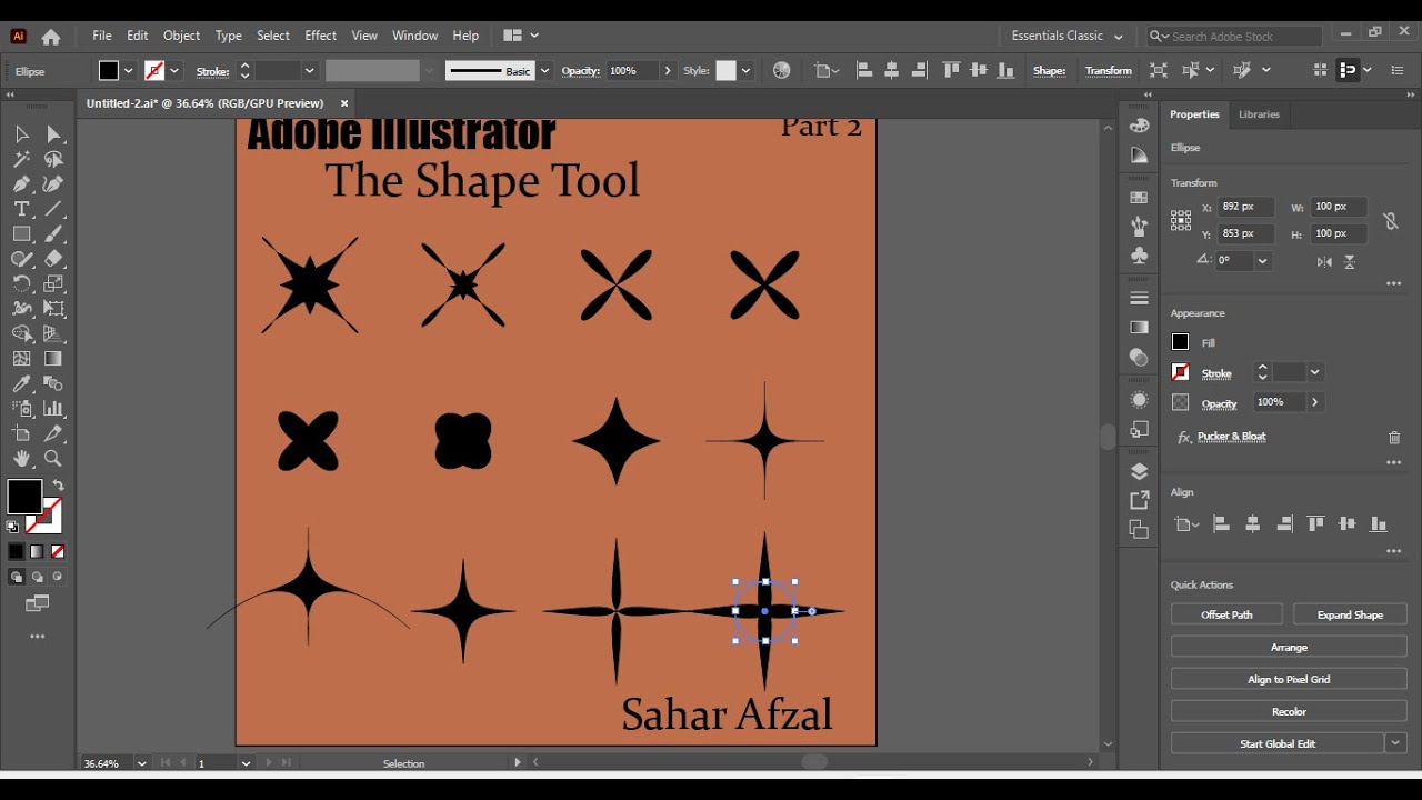 Adobe Illustrator {The Shape Tool} part 2|| - YouTube